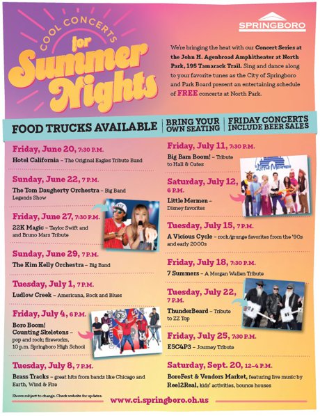 Why Springboro Rocks! Free Summer Concerts, Family Fun & Fireworks ...